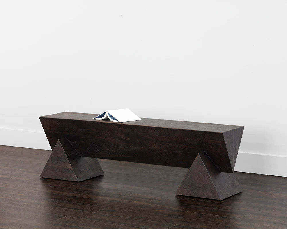 Gregor Angular Wood Bench – Reimagine Designs